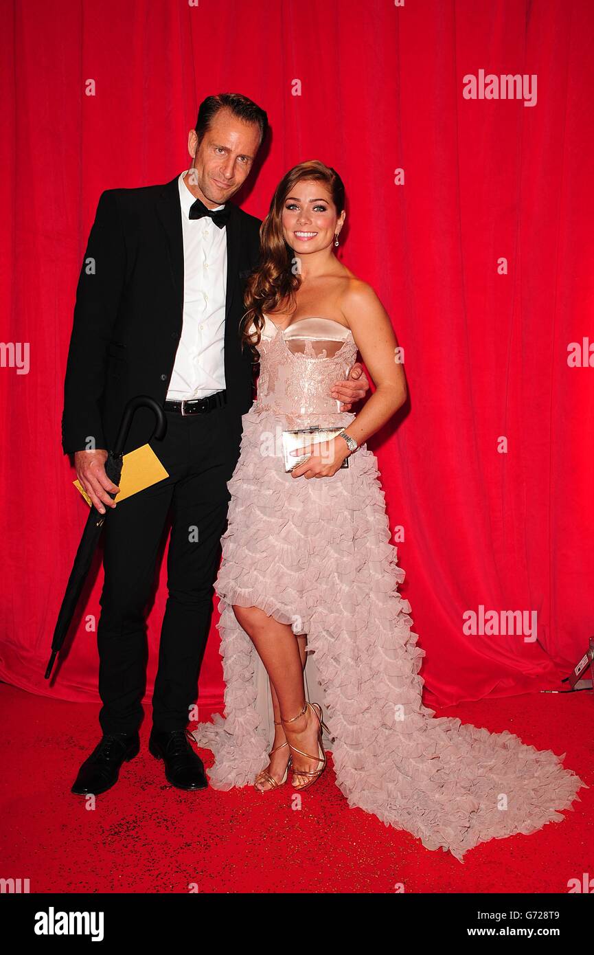 Jeremy Sheffield and Nikki Sanderson arriving for the 2014 British Soap ...