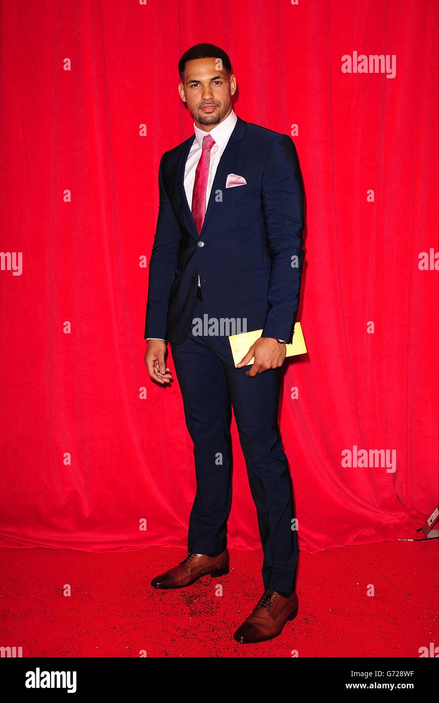 The British Soap Awards - London. Aaron Fontaine arriving for the 2014 ...