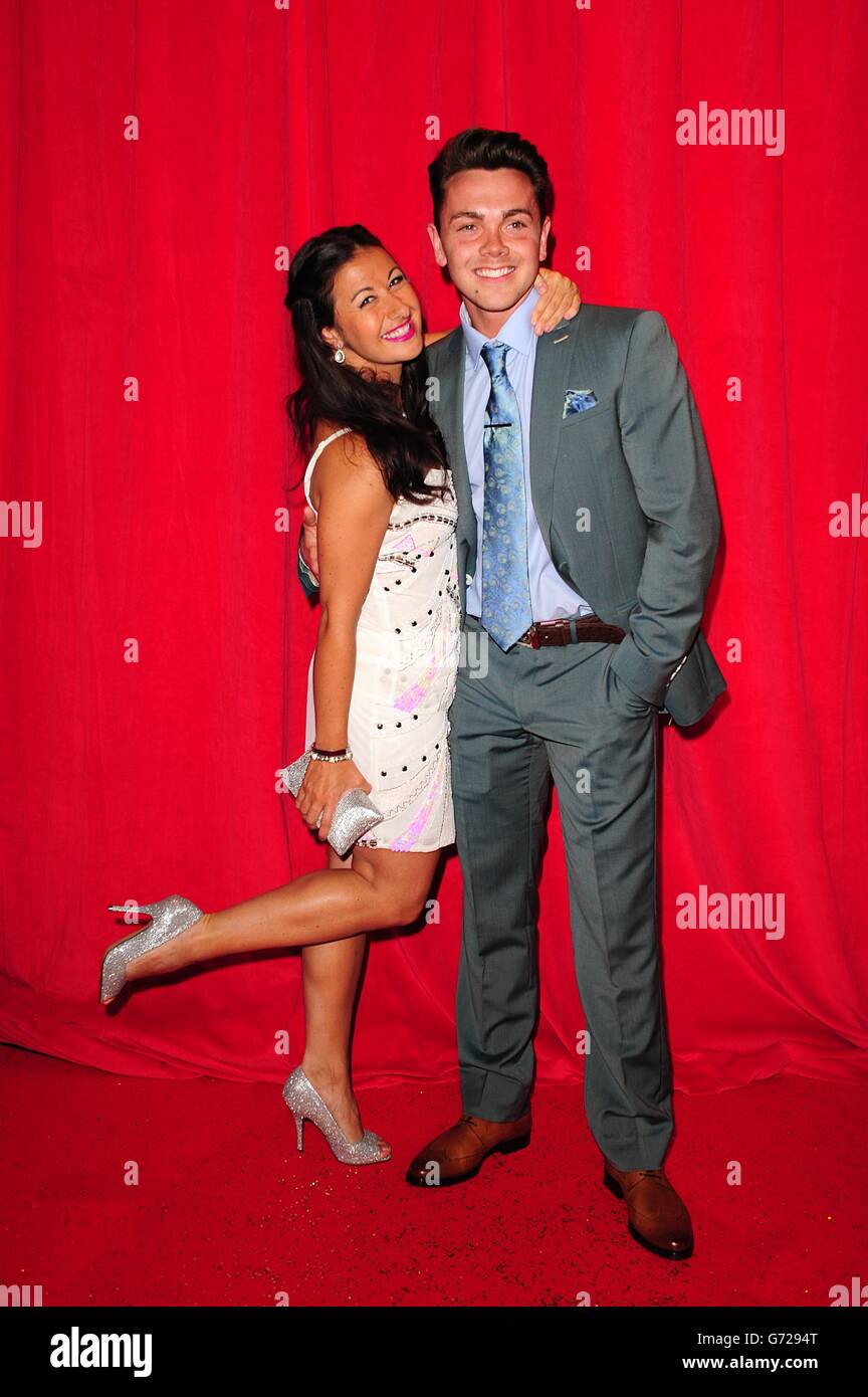 Hayley Tamaddon and Ray Quinn arriving for the 2014 British Soap Awards ...