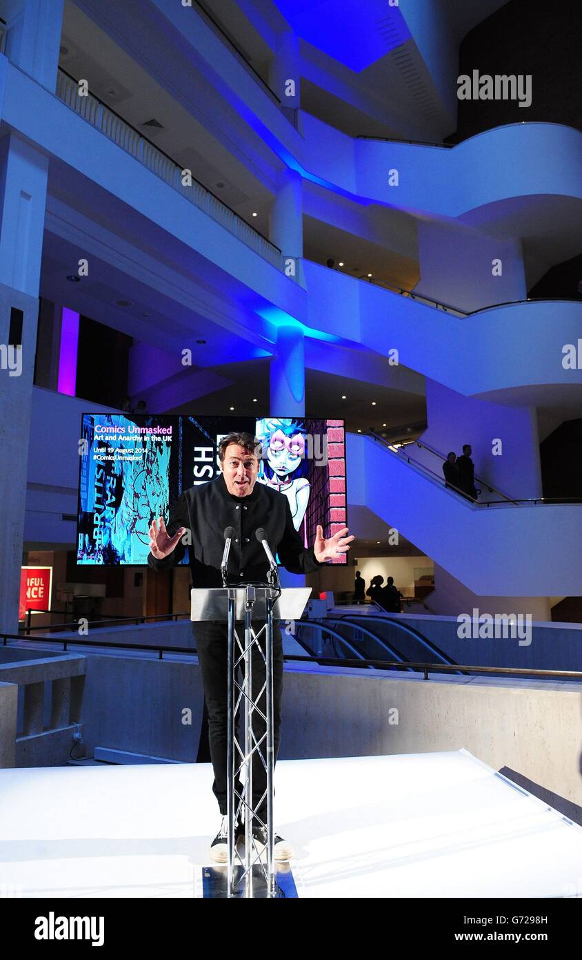 Jonathan Ross attending the launch party for the Comics Unmasked ...
