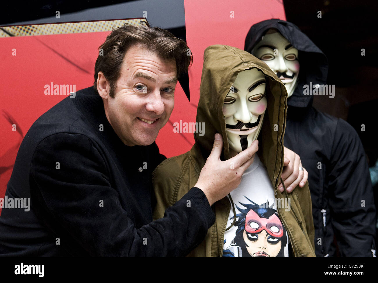 Jonathan Ross attending the launch party for the Comics Unmasked ...