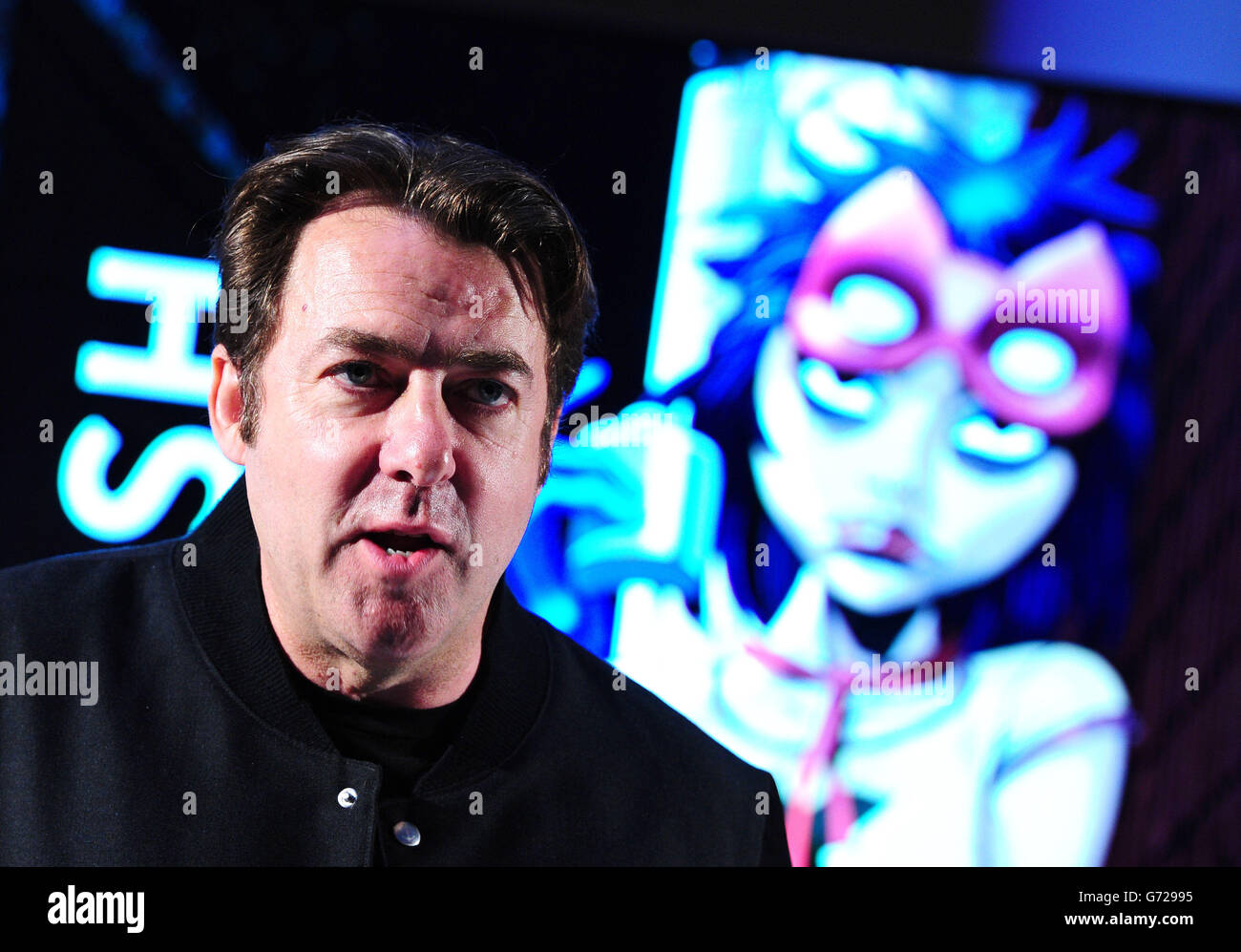Jonathan Ross attending the launch party for the Comics Unmasked ...