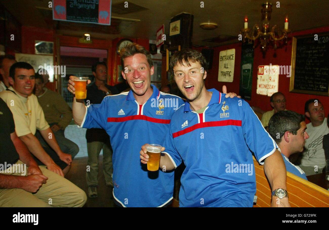 Euro2004 French fans Stock Photo - Alamy