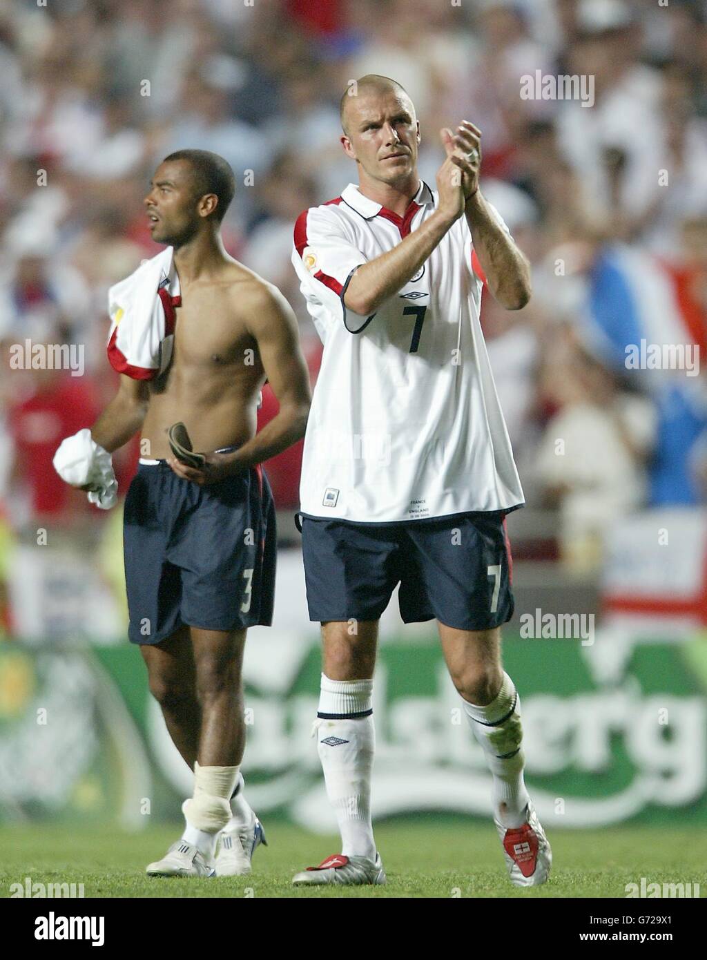 The euro 2004 group match between england france hi-res stock ...