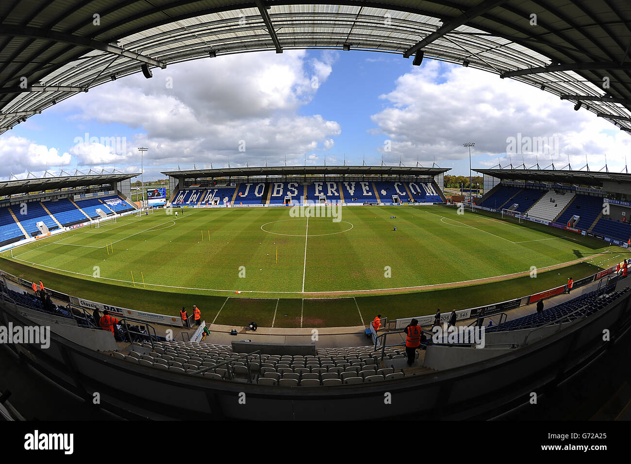 General view of the pitch at the Colchester Community Stadium Stock ...