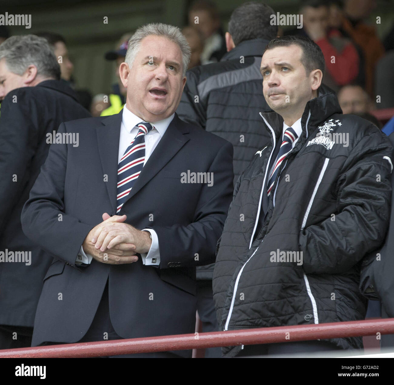 Rangers chairman Graham Wallace with Andrew Dickson (right) during the ...