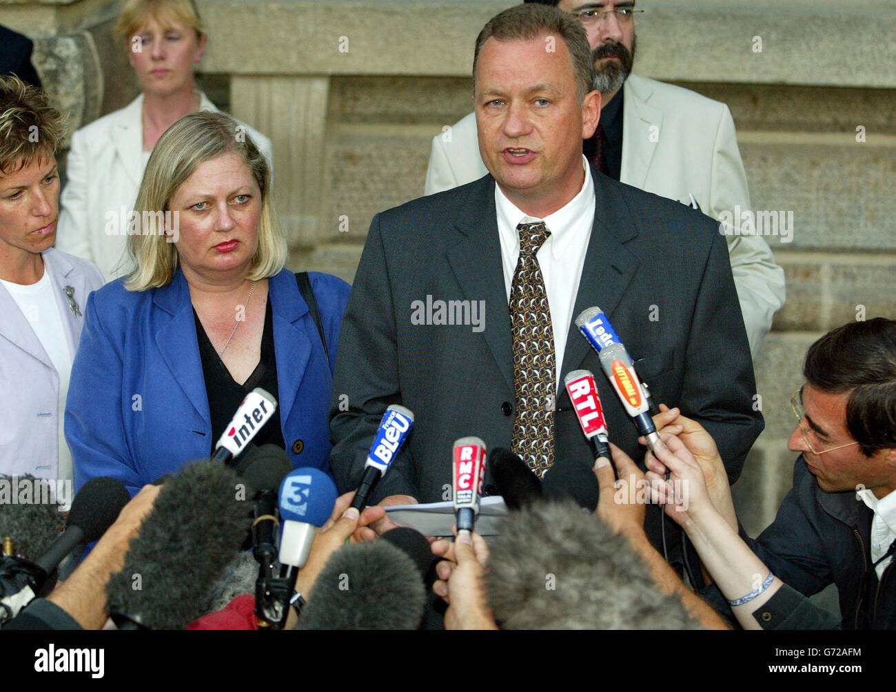 Social courts murder trial crime parents speaking emotional press media ...