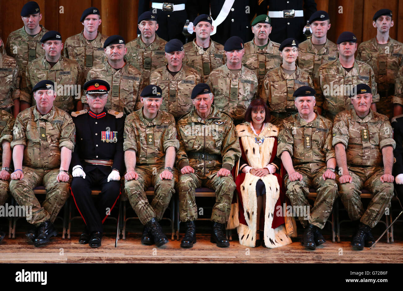 The Prince of Wales, Royal Colonel for the Queens Own Yeomanry, poses ...