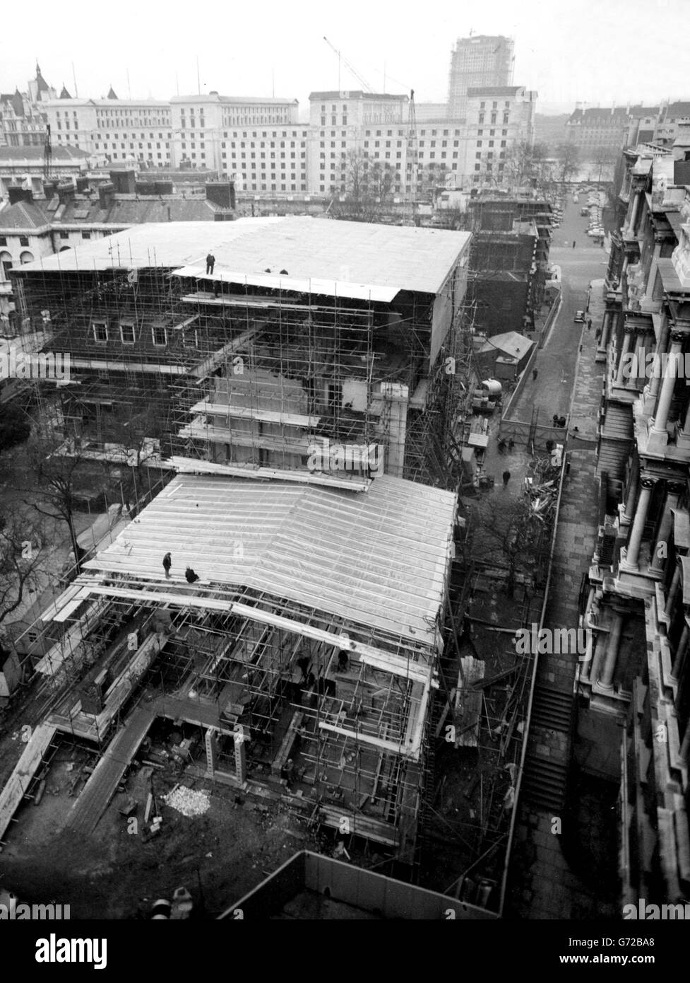 View on part houses Black and White Stock Photos & Images - Alamy