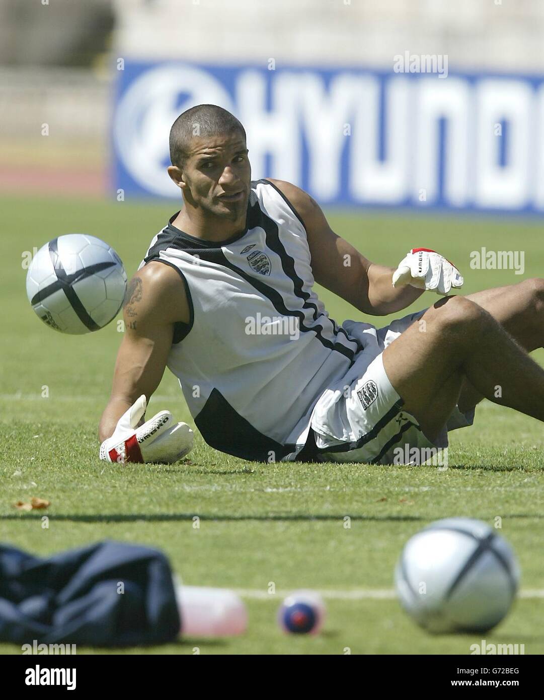 England Training Euro 2004 Stock Photo - Alamy