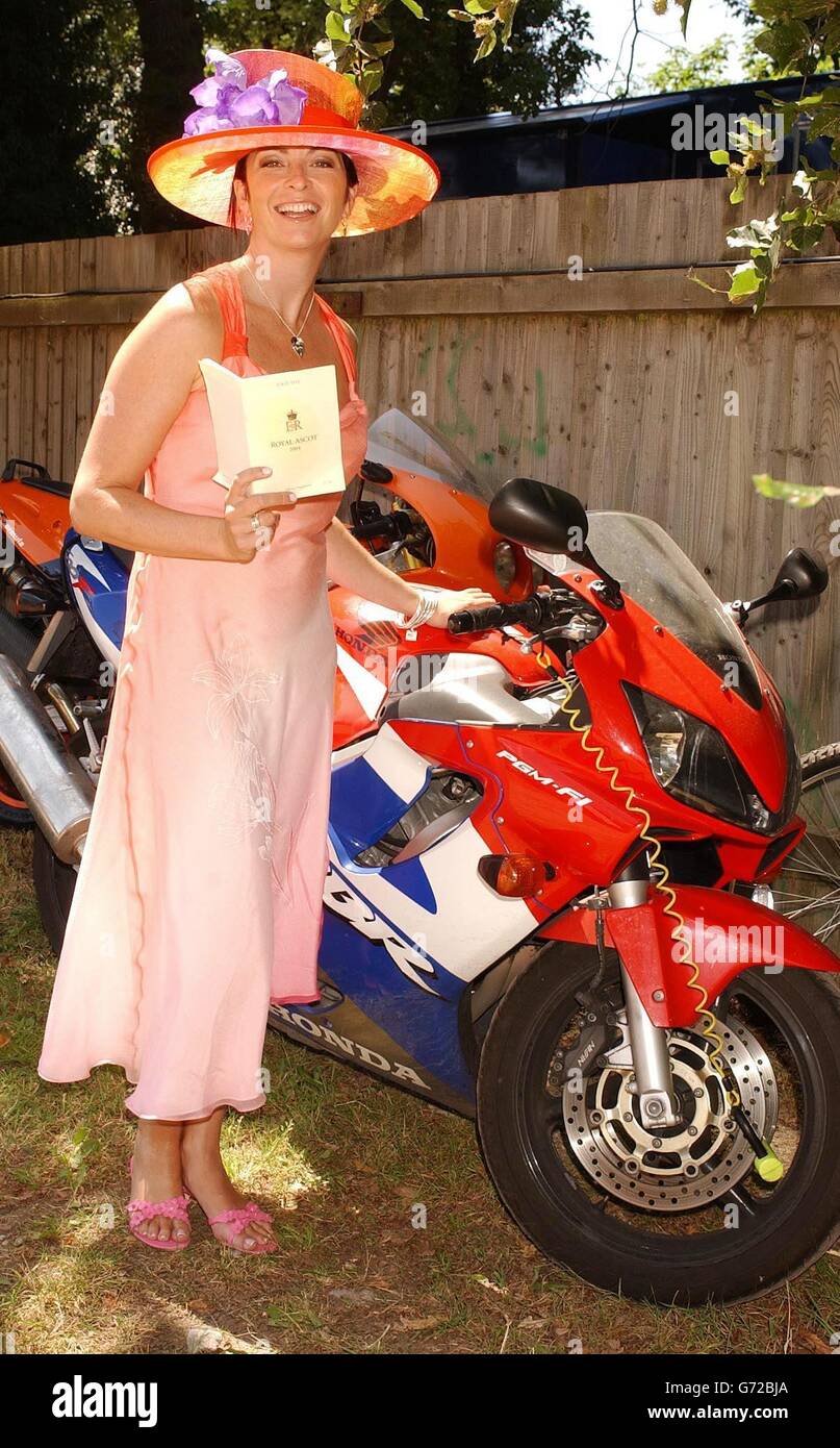 BBC motorsport presenter Suzi Perry swaps her trademark leathers for a ...