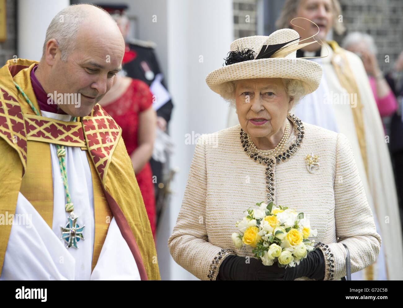 The Right Reverend Stephen Cottrell and Queen Elizabeth II during her ...