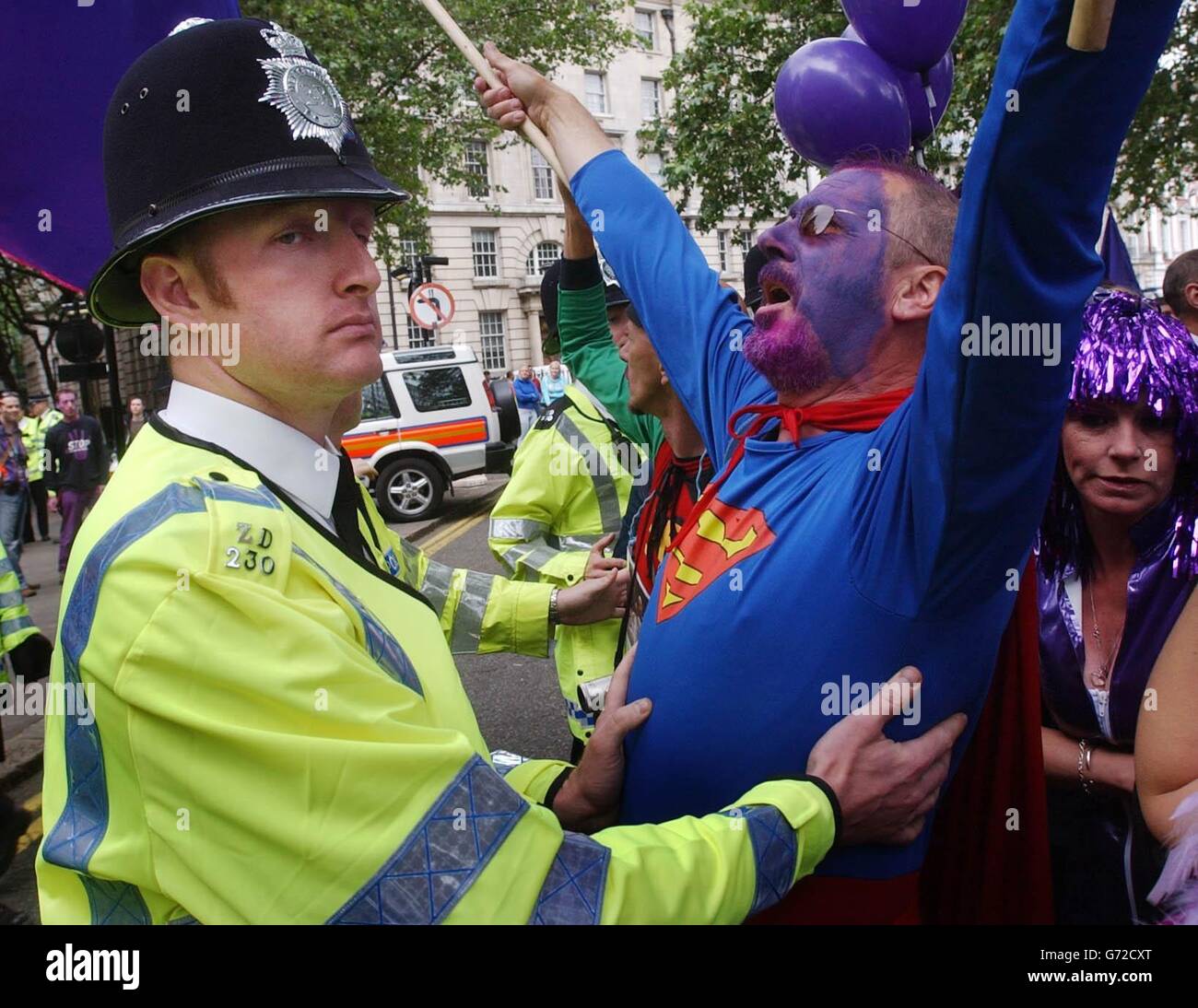 Super heroes protest hi-res stock photography and images - Alamy