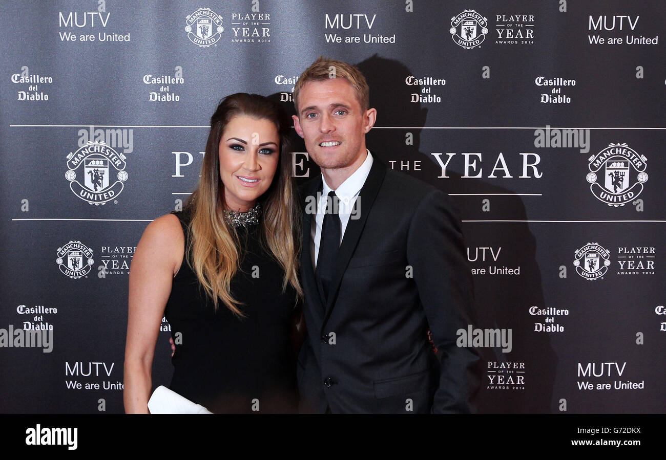 Manchester United's Darren Fletcher and wife Hailey (left) arrive for ...