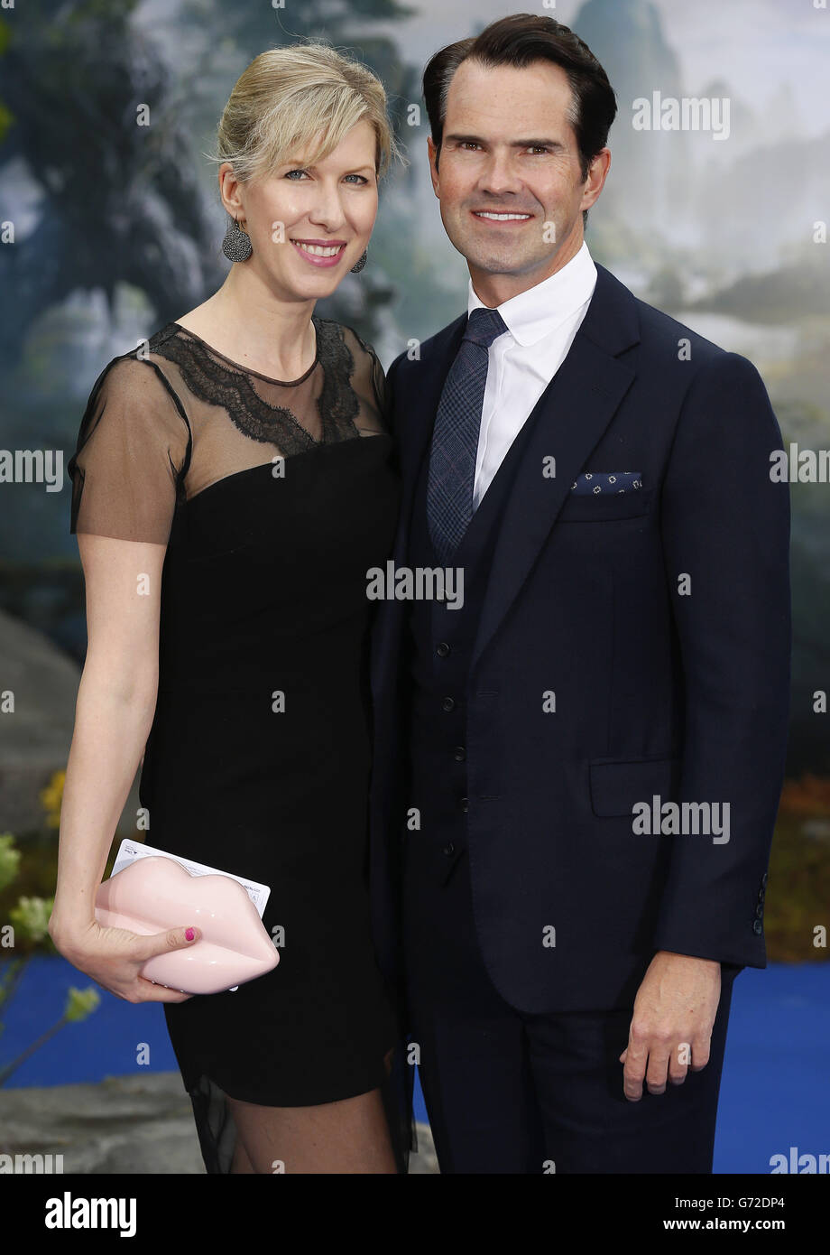 Karoline Copping (left) and Jimmy Carr (right) attending the premiere ...