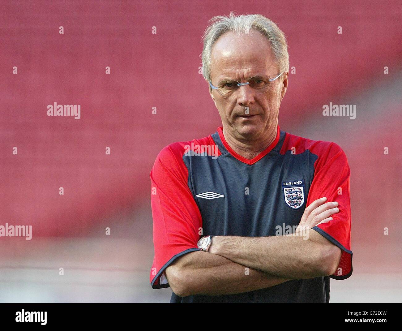 England head coach Sven Goran Eriksson during a training session on the ...