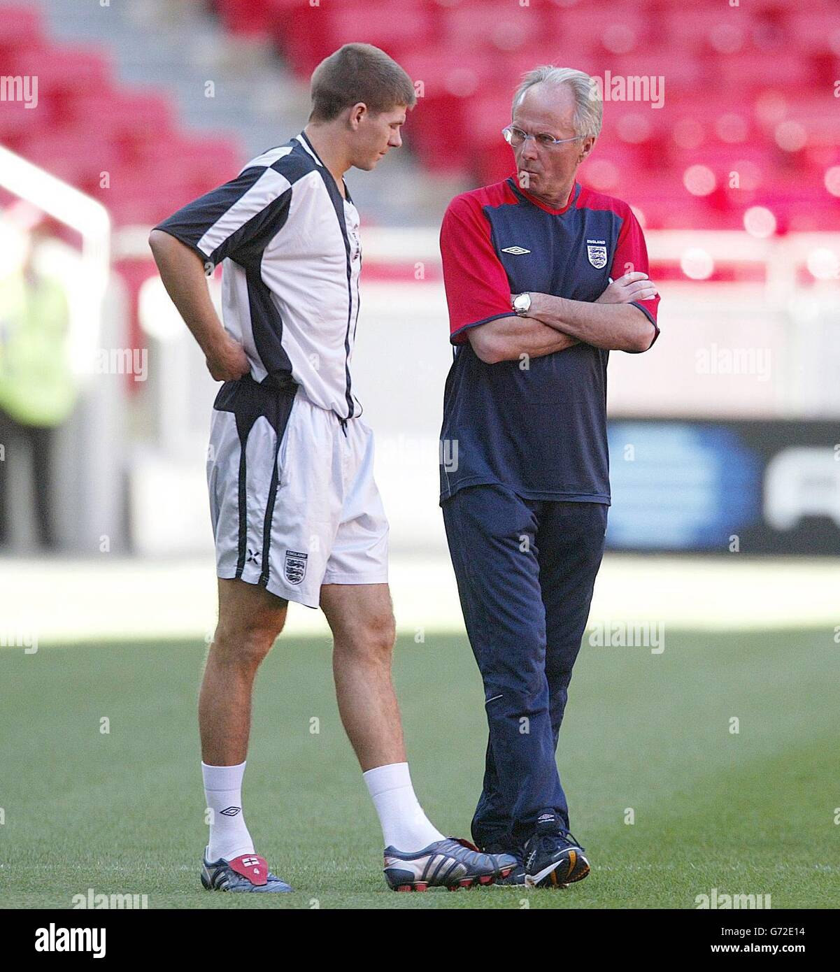 Steven Gerrard during training Stock Photo - Alamy