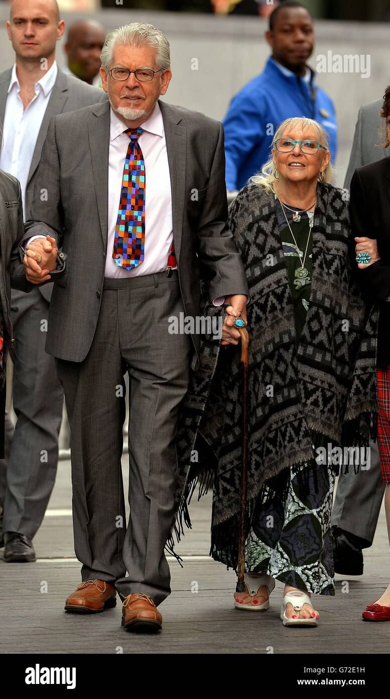 Rolf Harris and his wife Alwen arrive at Southwark Crown Court for the ...