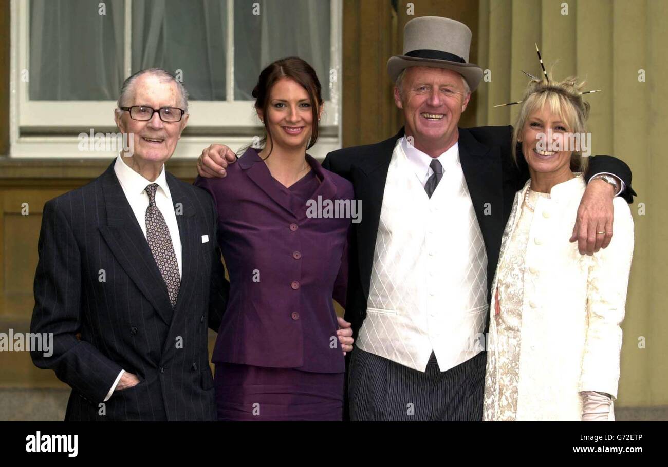 Father basil left and daughter helen at buckingham palace hi-res stock ...