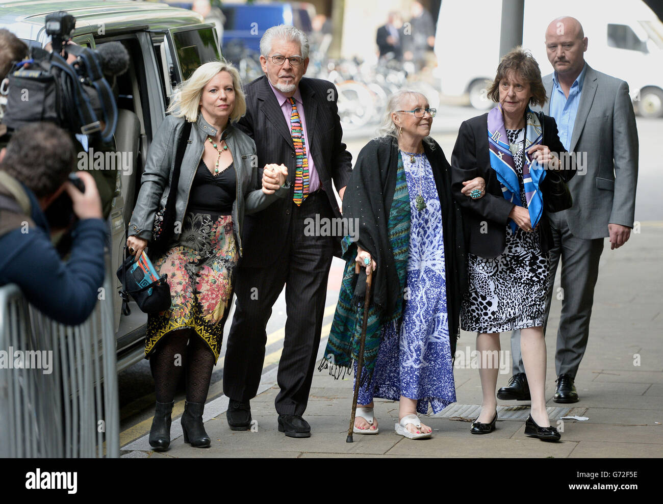 Veteran entertainer Rolf Harris arrives with daughter Bindi (left ...