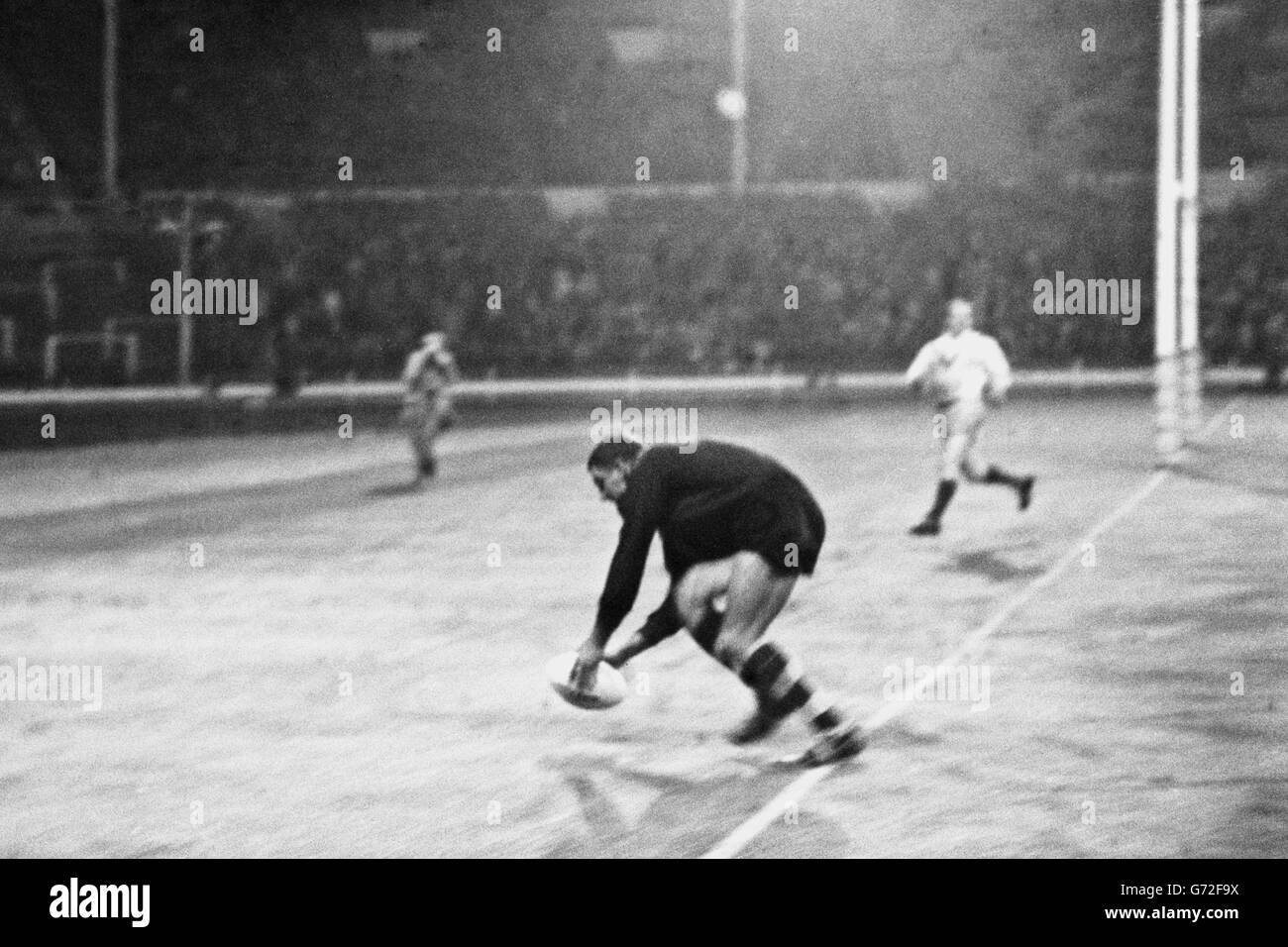 Reg Gasnier, captaining the Australian Rugby League team for the first ...