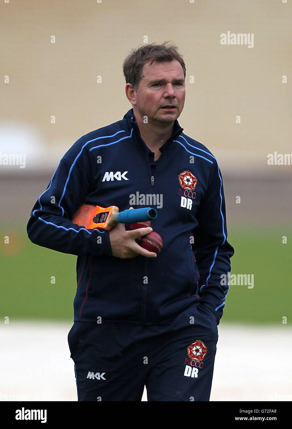 Northamptonshire Head Coach David Ripley returns to the pavilion after ...