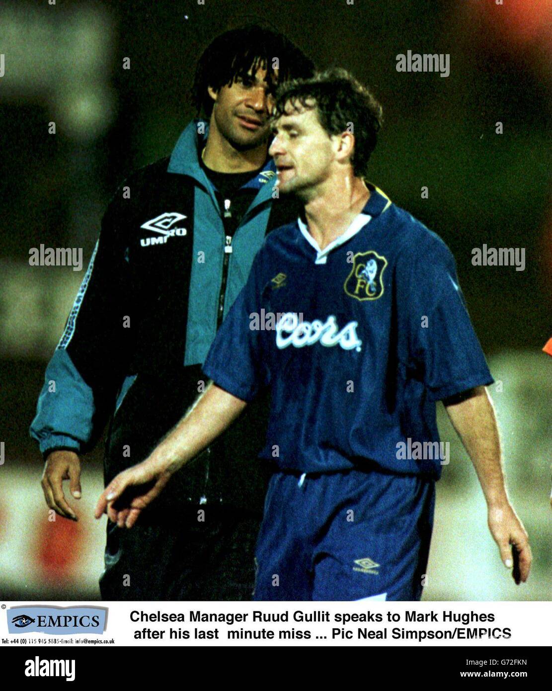 Football mark hughes ruud gullit hi-res stock photography and images ...