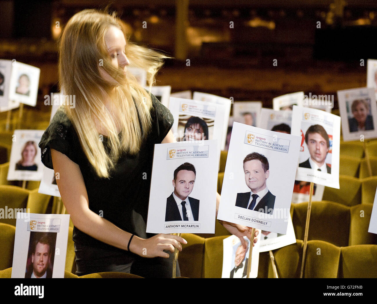 BAFTA Camera Blocking Rehearsal - London Stock Photo - Alamy