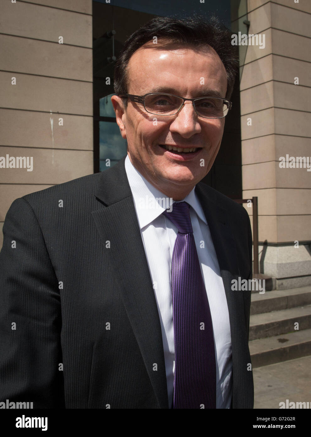 Pascal Soriot, Chief Executive Officer, AstraZeneca PLC, leaves after ...