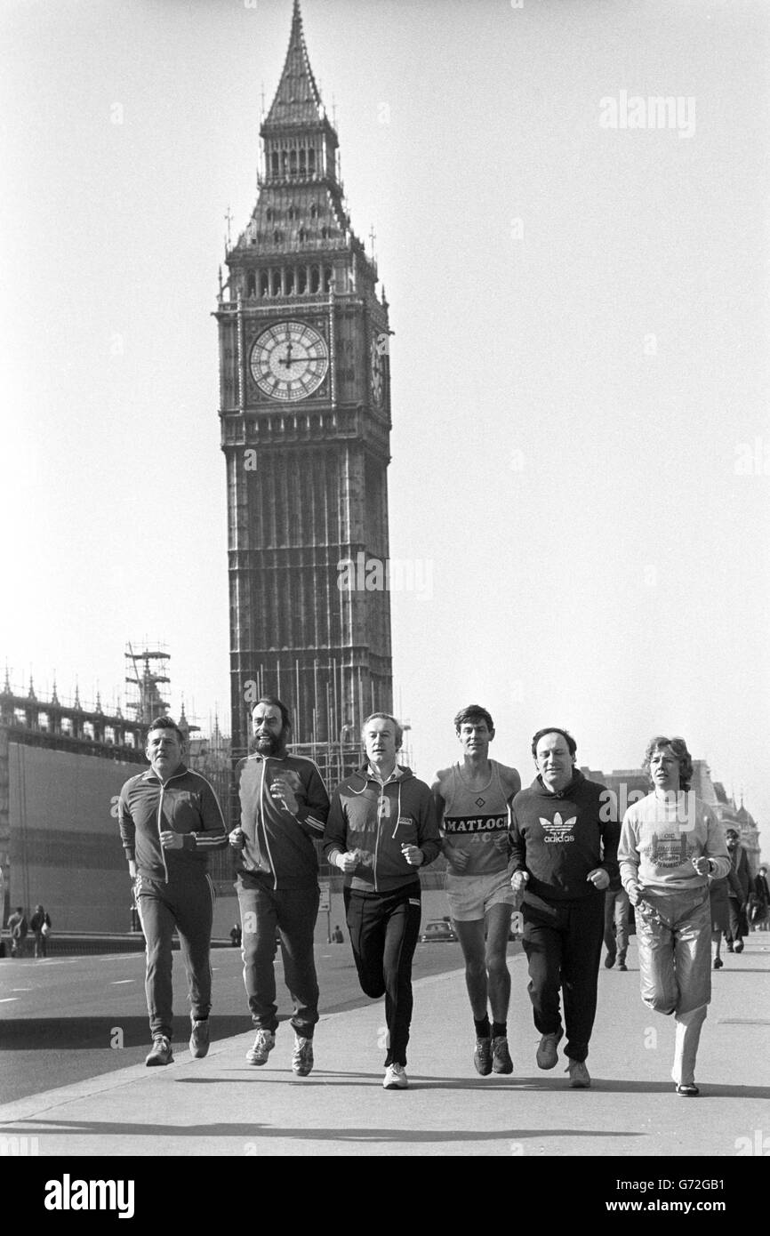 News - MPs Training For The London Marathon - London Stock Photo - Alamy