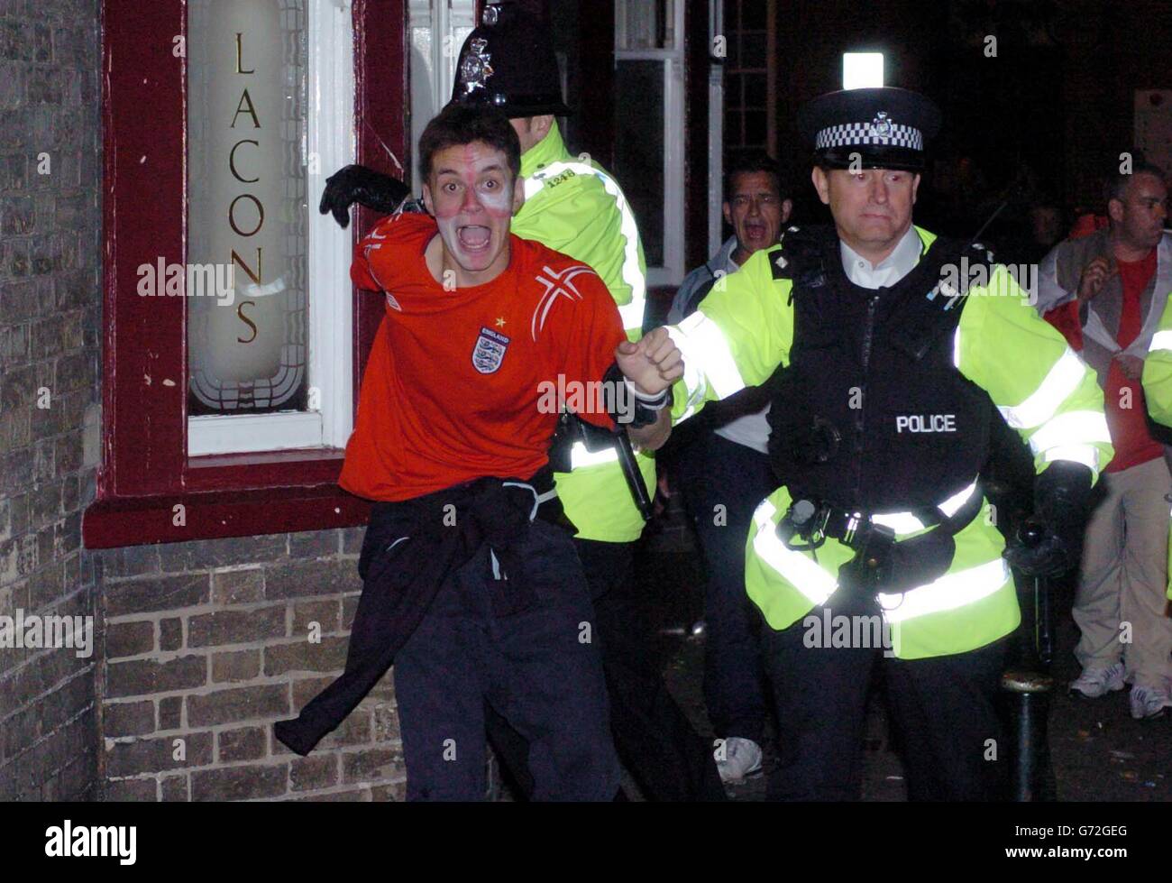 England fan arrested in Thetford Stock Photo - Alamy
