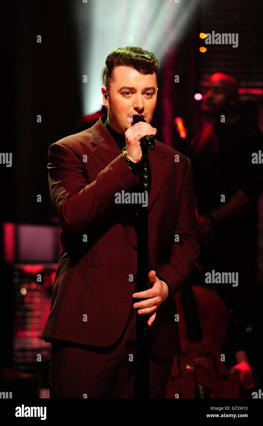 Sam Smith during the filming of the Graham Norton Show at the London ...