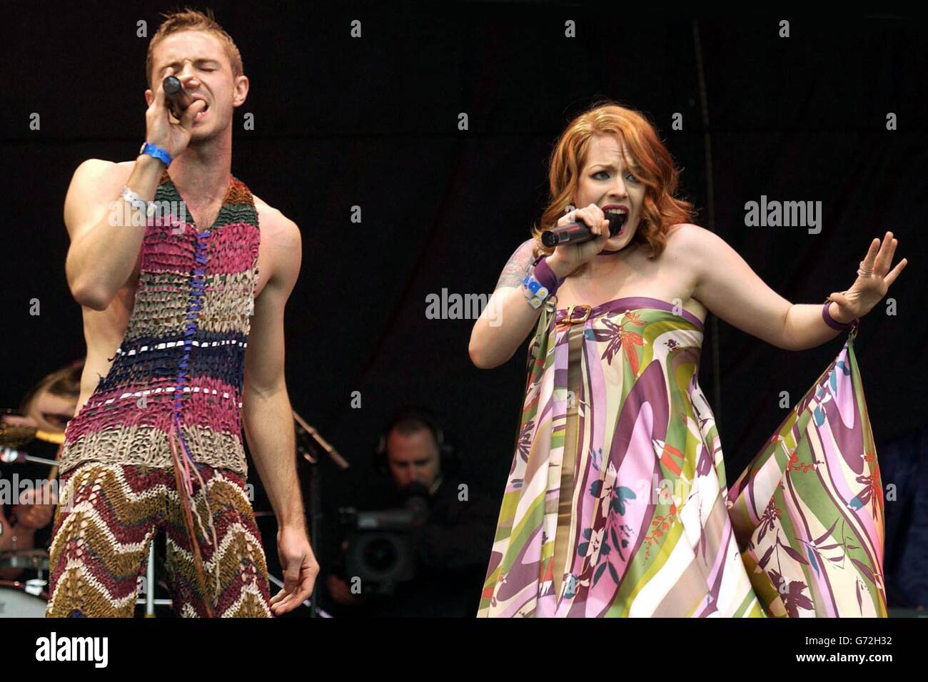 The Scissor Sisters perform live on the Pyramid stage during the ...
