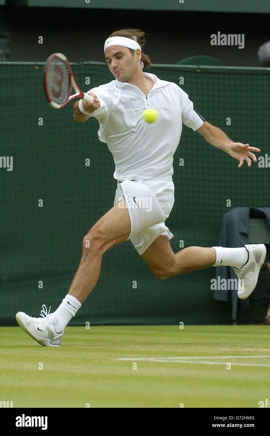 Roger Federer Wimbledon 2004 Stock Photo - Alamy