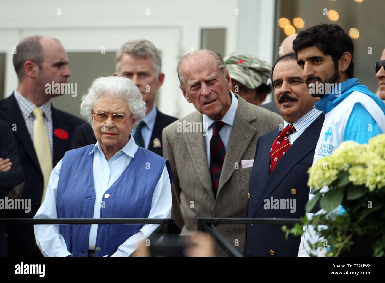 Queen Elizabeth II and the Duke of Edinburgh meet the King of Bahrain ...