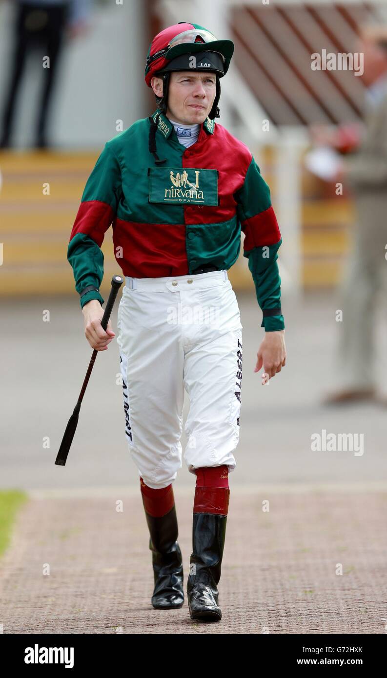 Jockey jamie spencer at newbury racecourse hi-res stock photography and ...