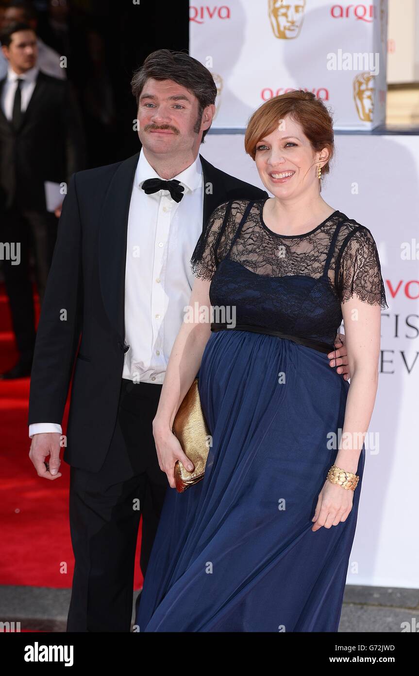 Katherine Parkinson and Harry Peacock arriving for the 2014 Arqiva ...