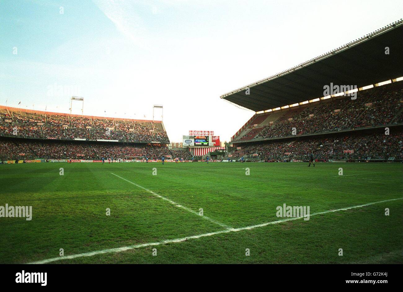 SPANISH SOCCER. STADIUM VICENTE CALDERON, ATLETICO MADRID Stock Photo ...