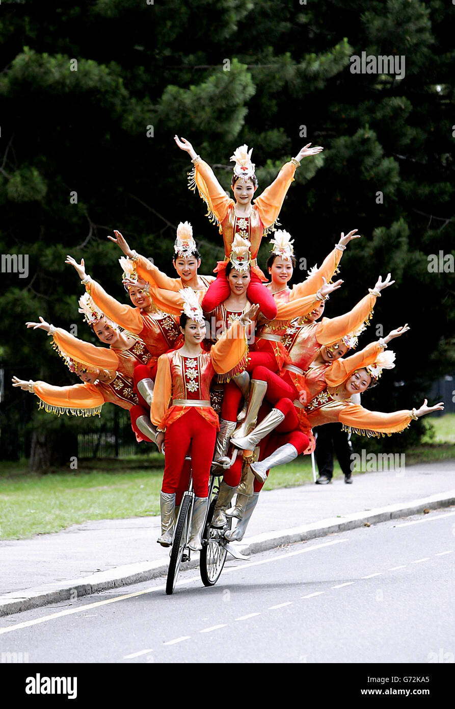 The Chinese State Circus - Victoria Park, Finchley. Twelve female ...