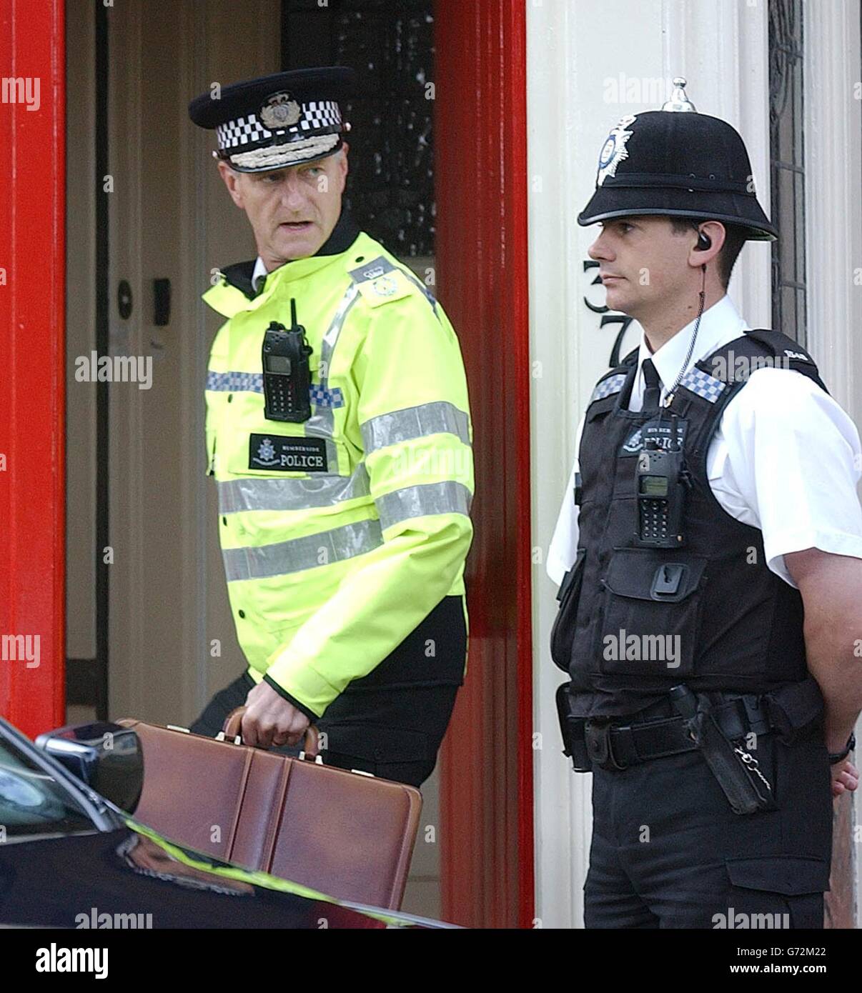 The Chief Constable of Humberside Police, David Westwood (left) leaves ...