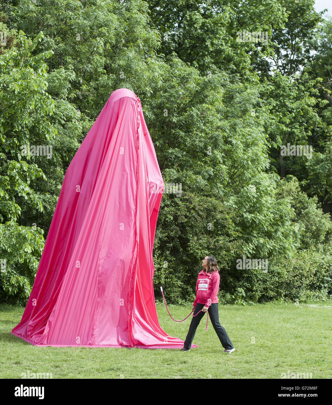 Jessica Ennis-Hill unveils a statue of a giant runner during the ...