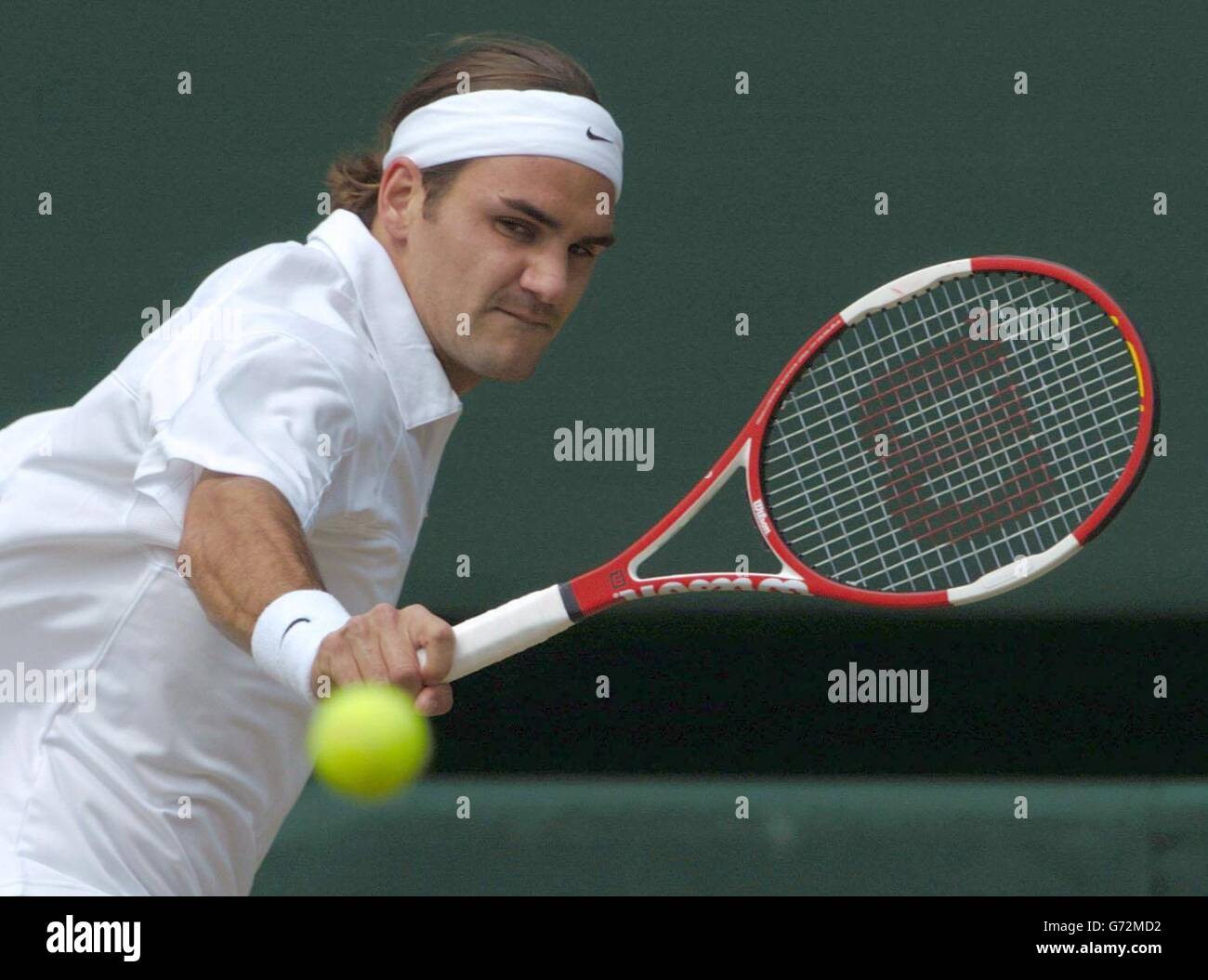 Roger Federer Wimbledon 2004 Stock Photo - Alamy