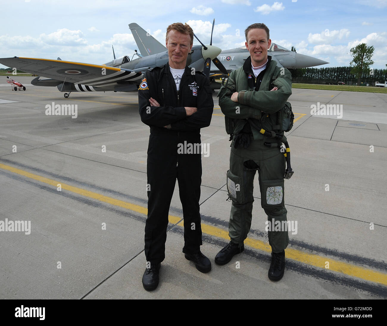 Eurofighter typhoon pilot flight lieutenant noel rees hi-res stock ...