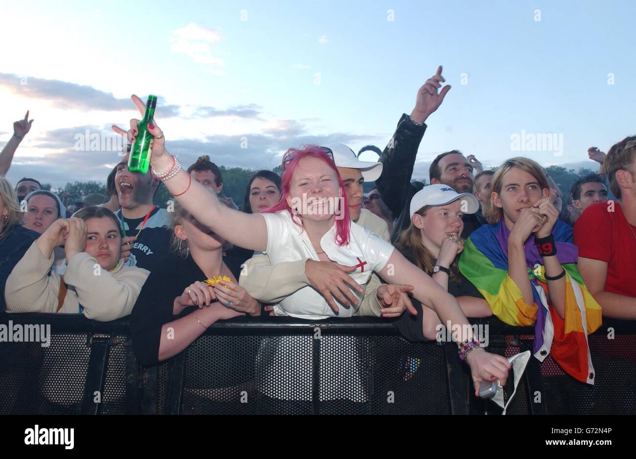 The crowd at the big gay out gay pride concert hi-res stock photography ...