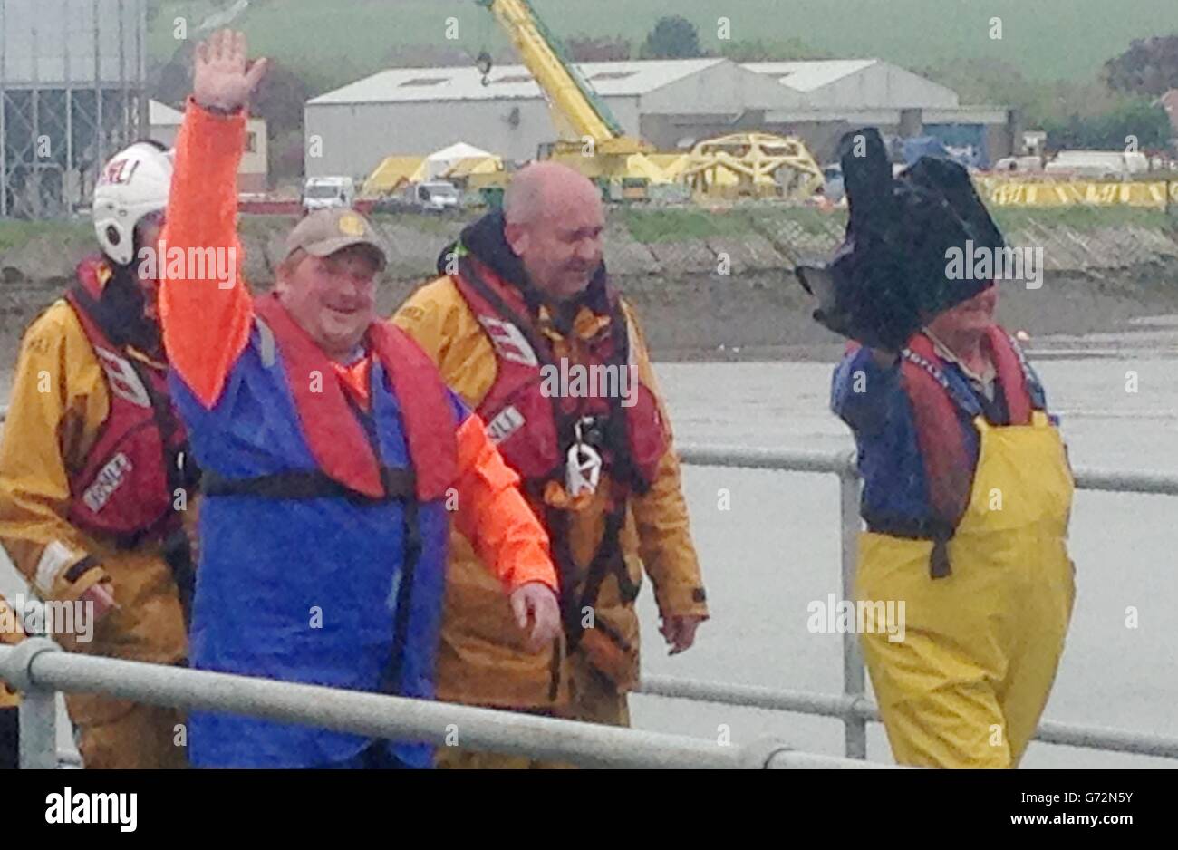 Missing fishermen rescued Stock Photo - Alamy