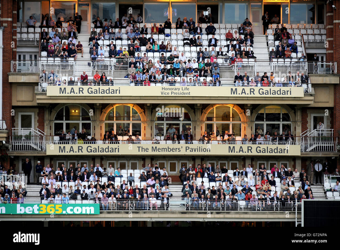 General view of the stands full of spectators during the match Stock ...