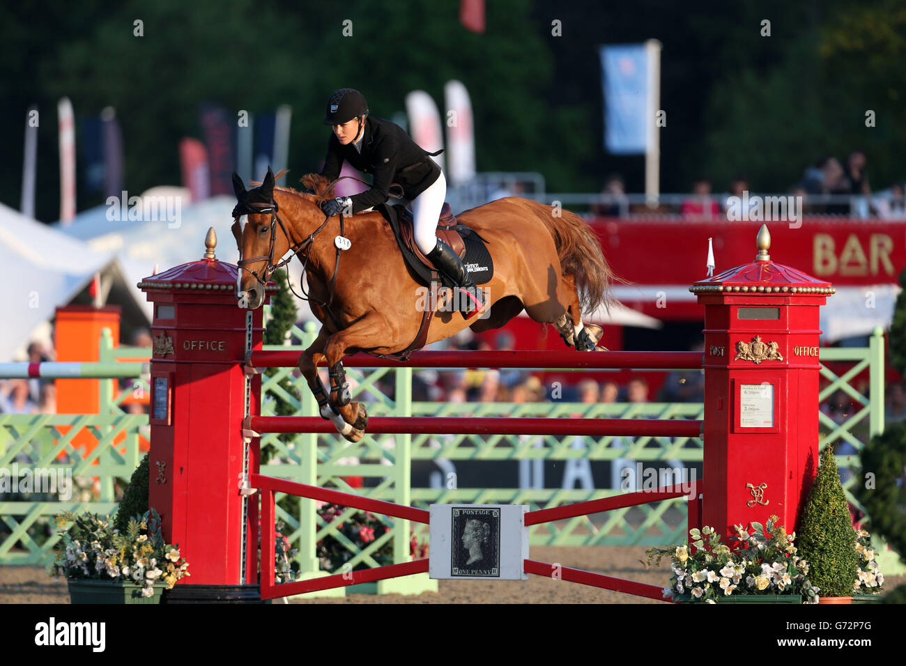 Great Britain's Laura Renwick riding Louis D'Or d Aymon Z competes in a ...