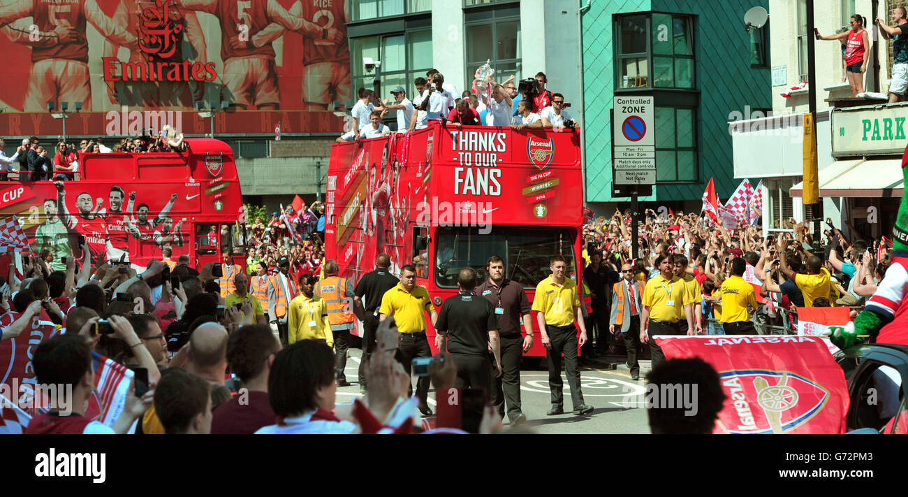 Soccer - FA Cup - Arsenal Winners Parade. Arsenal players parade the FA ...