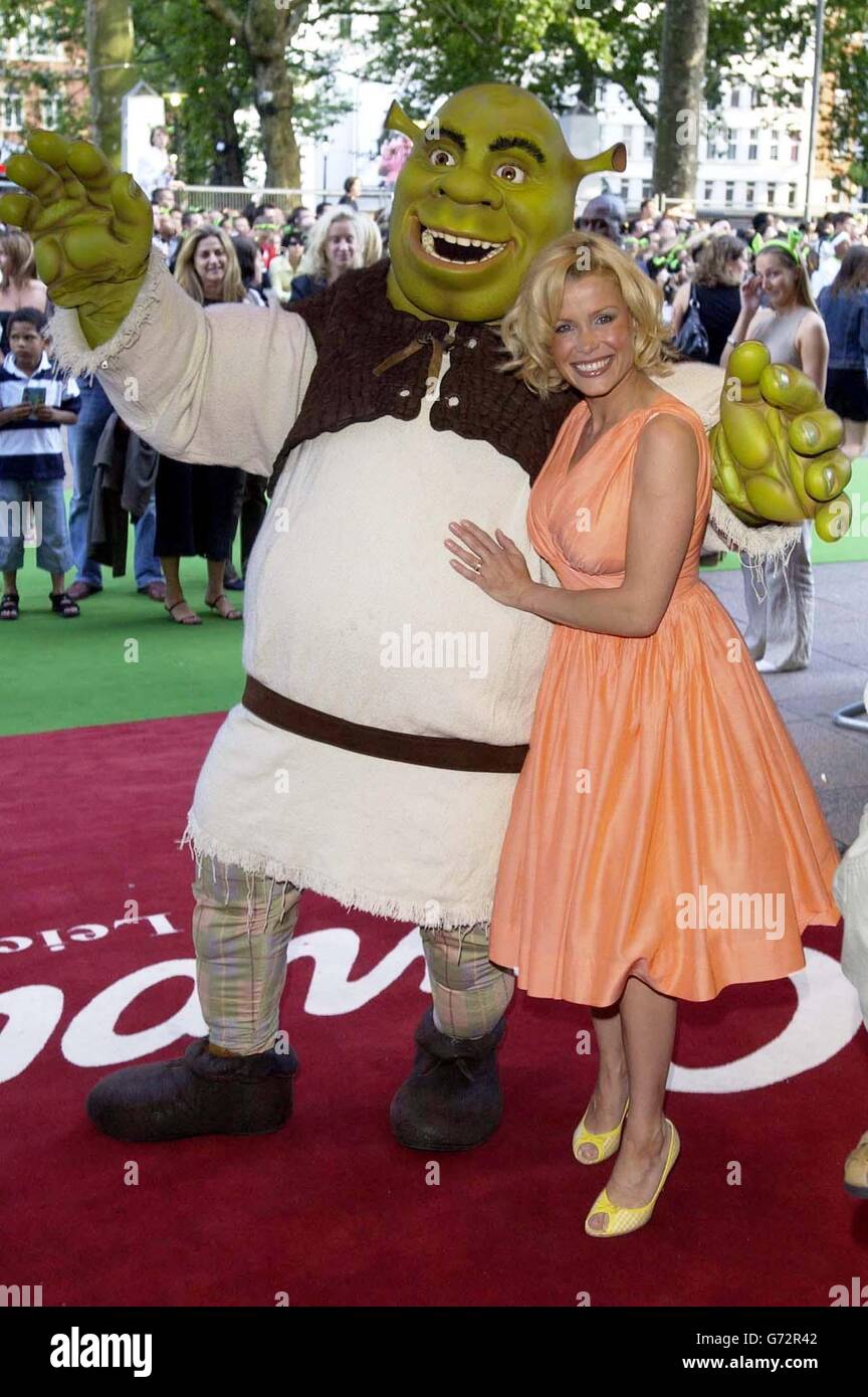 Model and TV presenter Melinda Messenger arrives for the premiere of ...