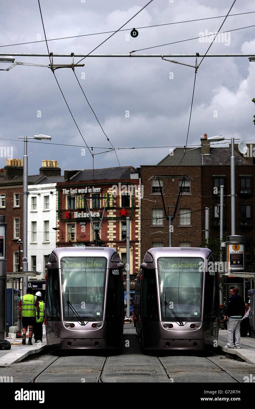 Luas Rail System Stock Photo - Alamy